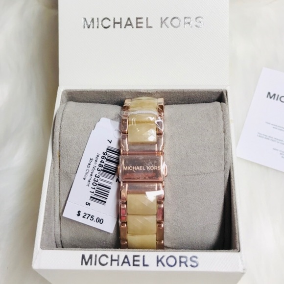 Michael Kors | Accessories | New Mk Pearls Crystals Accent Bracelet ...